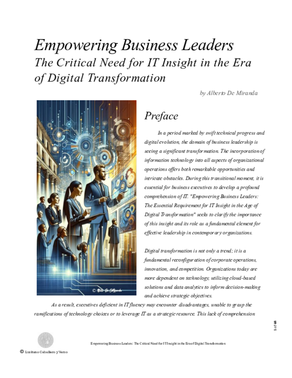 (PDF) Empowering Business Leaders - The Critical Need for IT Insight in ...