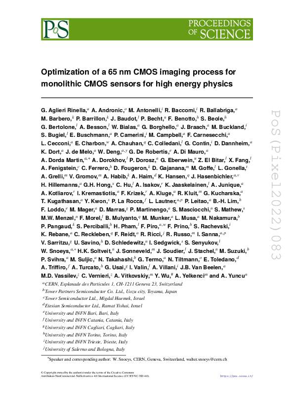 (PDF) Optimization of a 65 nm CMOS imaging process for monolithic CMOS ...