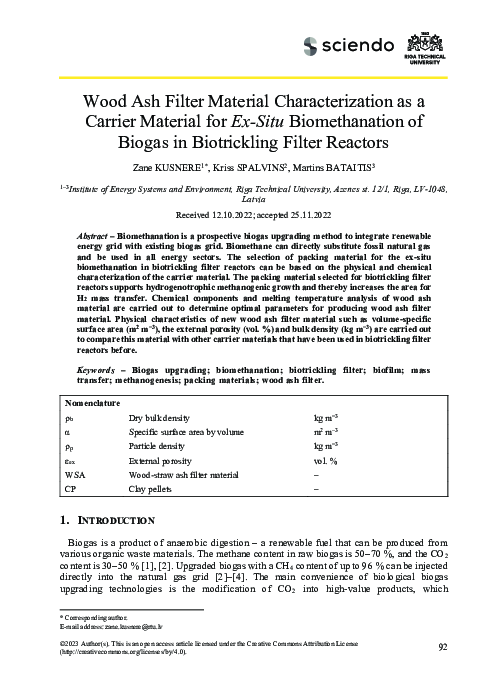 (PDF) Wood Ash Filter Material Characterization as a Carrier Material ...