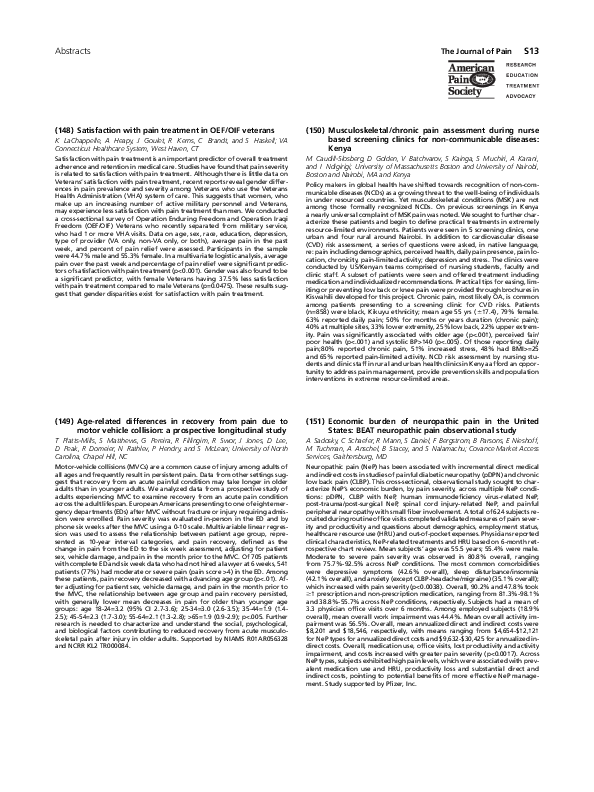 (PDF) Age-related differences in recovery from pain due to motor vehicle collision: a ...