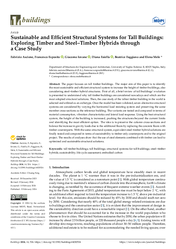 (PDF) Sustainable and Efficient Structural Systems for Tall Buildings ...