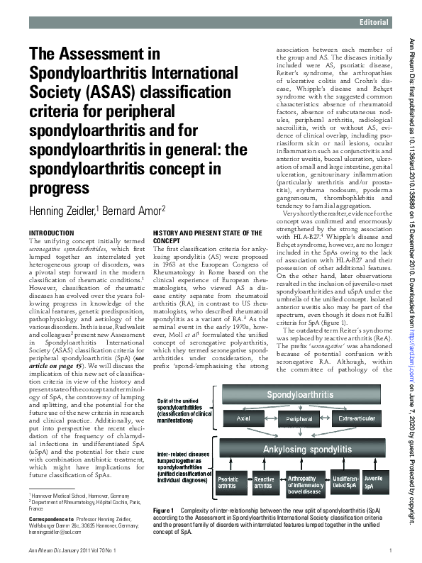 (PDF) The Assessment in Spondyloarthritis International Society (ASAS ...