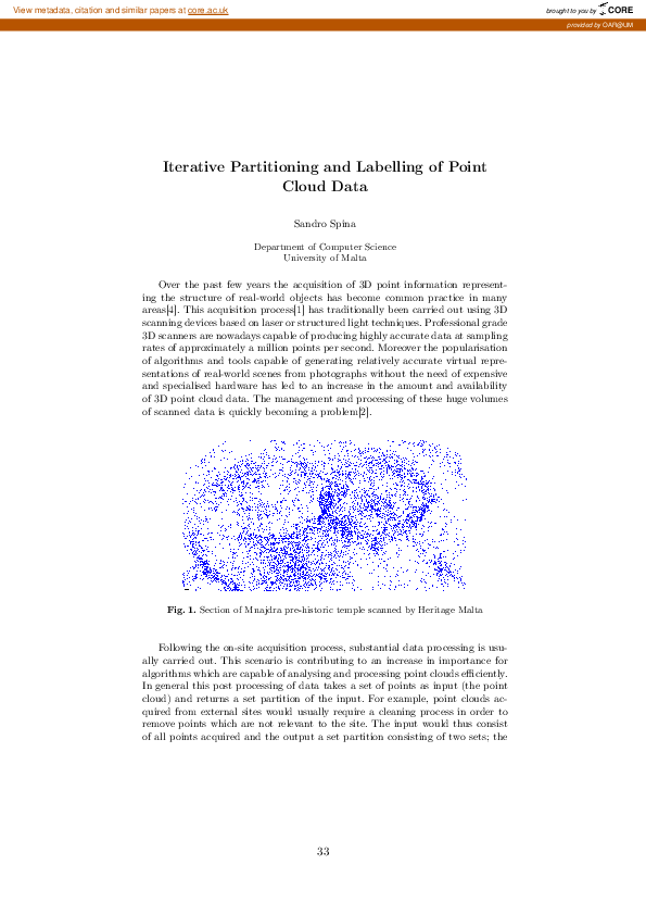 (PDF) Iterative partitioning and labelling of point cloud data