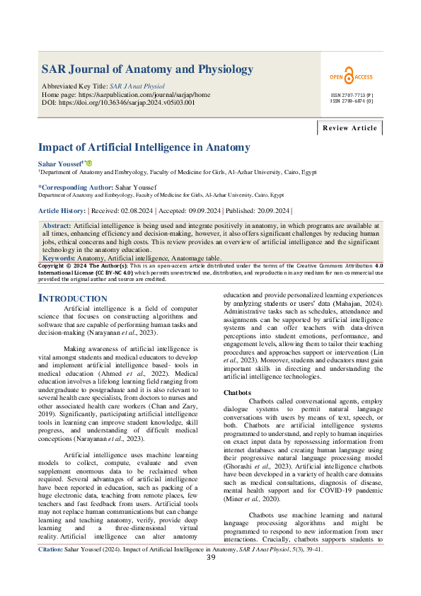 (PDF) SAR Journal of Anatomy and Physiology