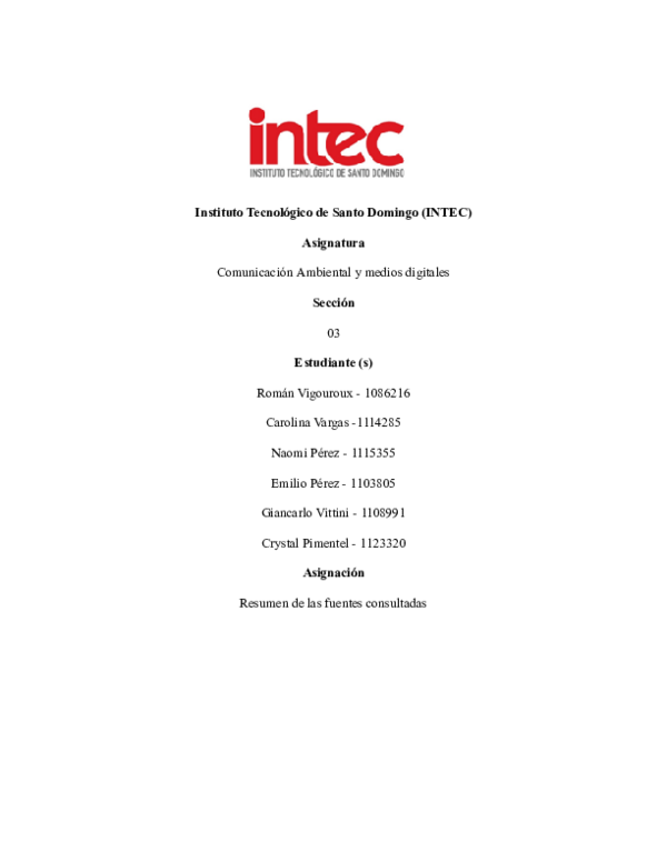 (PDF) NOISE NINJAS Resumen Fuentes | naomi perez - Academia.edu