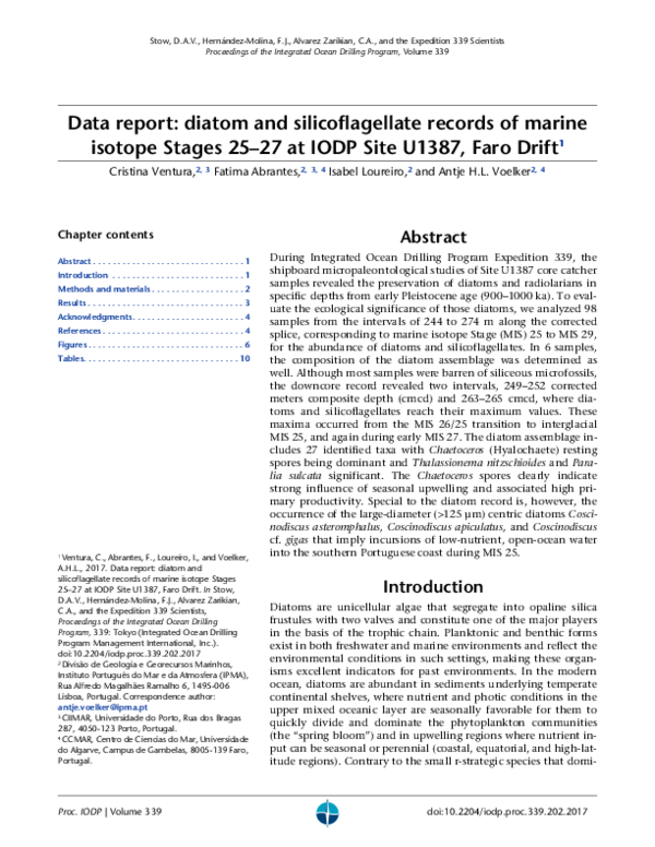 (PDF) Data report: diatom and silicoflagellate records of marine ...