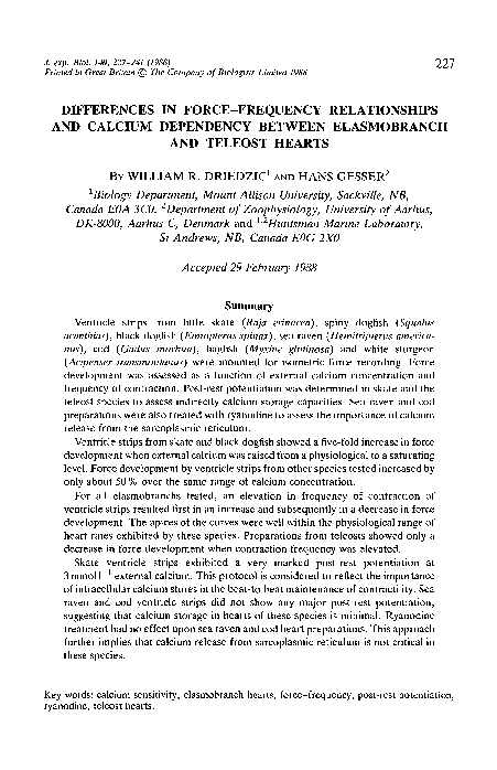 (PDF) Differences in Force-Frequency Relationships and Calcium ...