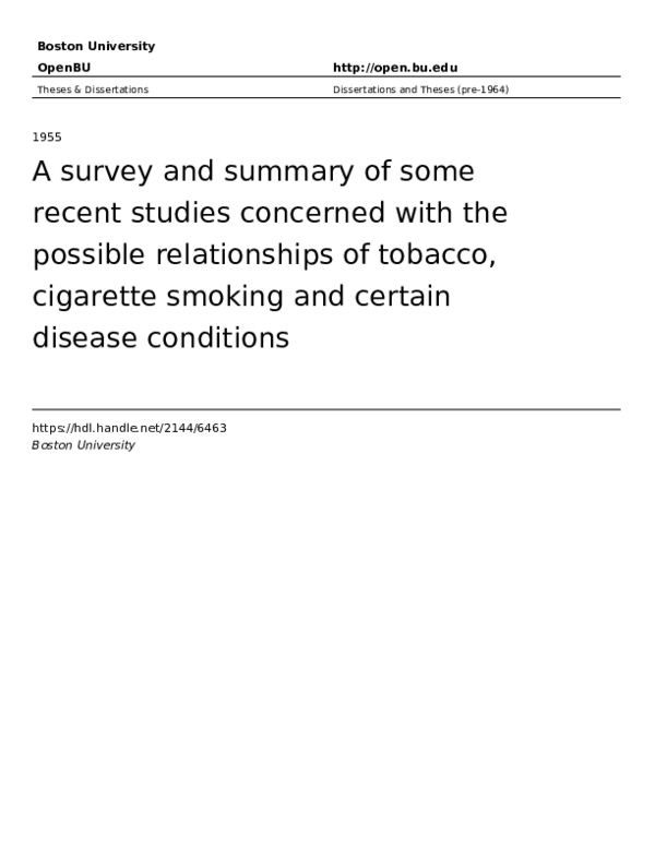 (PDF) A survey and summary of some recent studies concerned with the ...