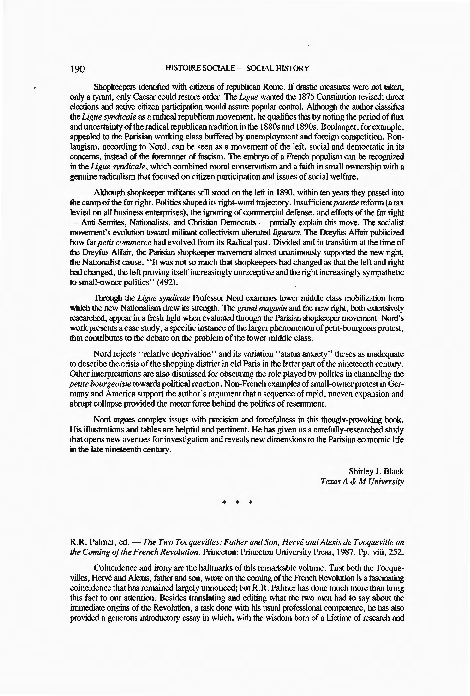 (PDF) R.R. Palmer, ed. — The Two Tocquevilles: Father and Son, Hervé ...