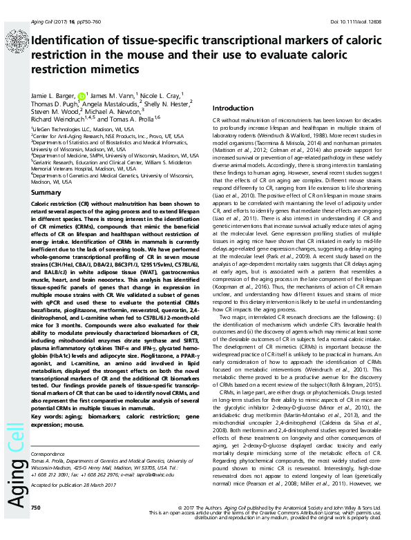 (PDF) Identification of tissue-specific transcriptional markers of ...