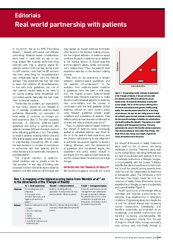 (PDF) Real world partnership with patients