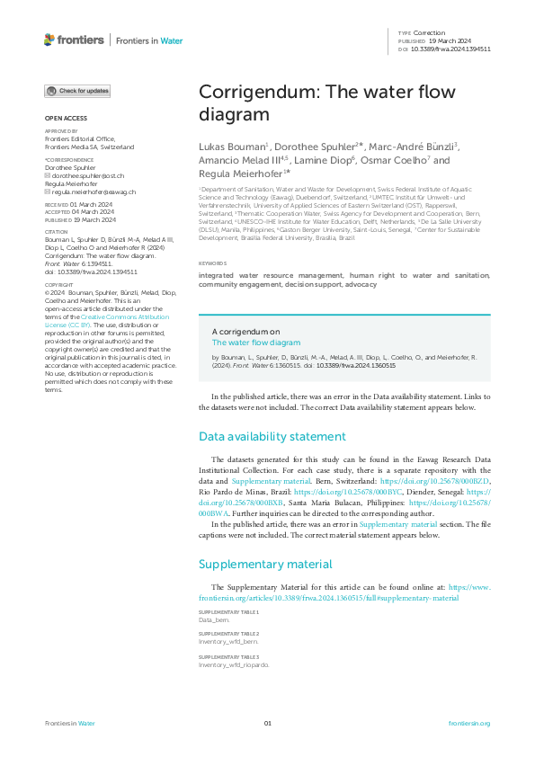(PDF) Corrigendum: The water flow diagram | dorothee spuhler - Academia.edu