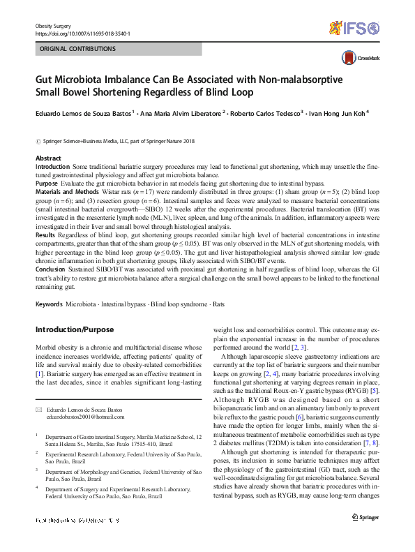 (PDF) Gut Microbiota Imbalance Can Be Associated with Non-malabsorptive ...