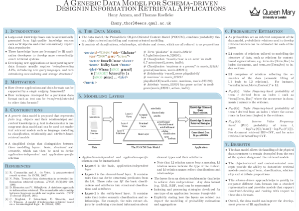 (PDF) A Generic Data Model for Schema-Driven Design in Information ...
