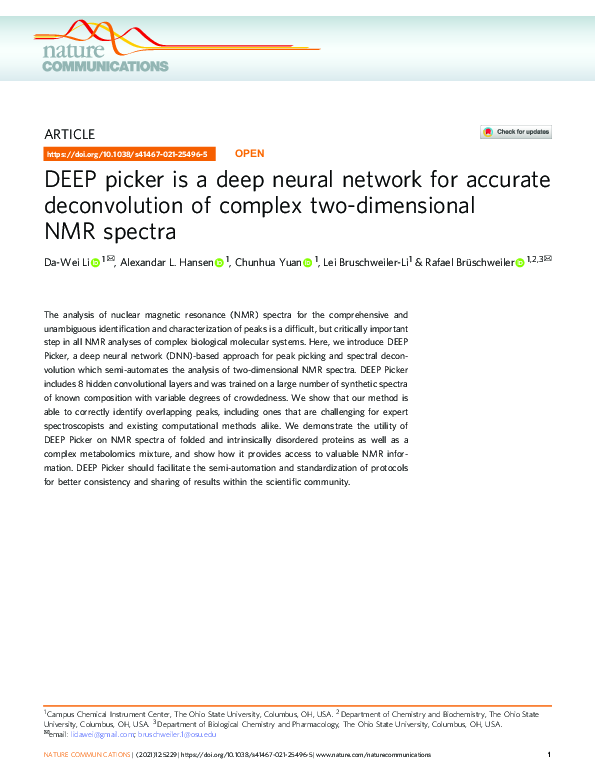 (PDF) DEEP picker is a deep neural network for accurate deconvolution of complex two-dimensional ...
