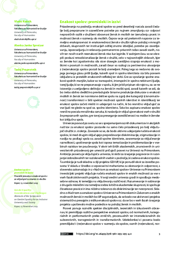 (PDF) Gender Equality: Considerations and Challenges