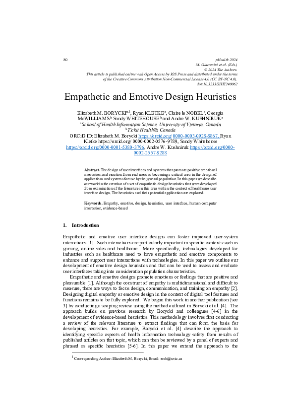 (PDF) Empathetic and Emotive Design Heuristics