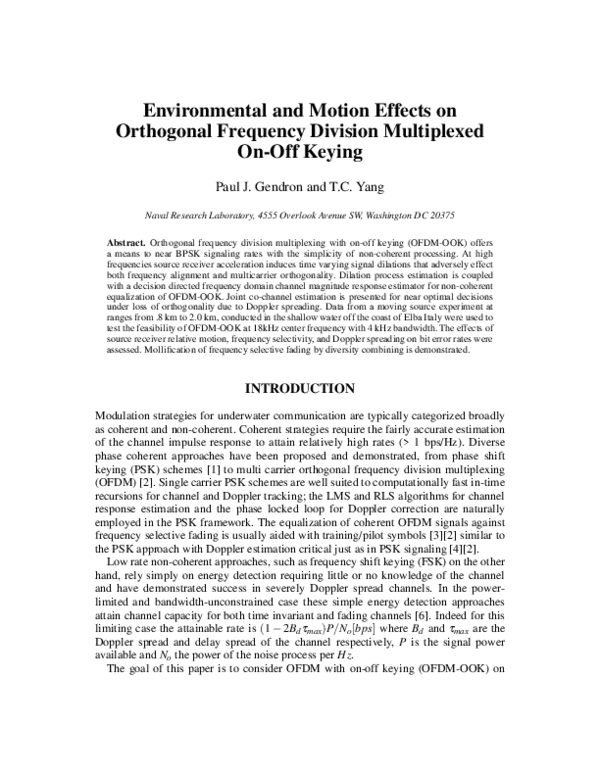 (PDF) Environmental and Motion Effects on Orthogonal Frequency Division ...