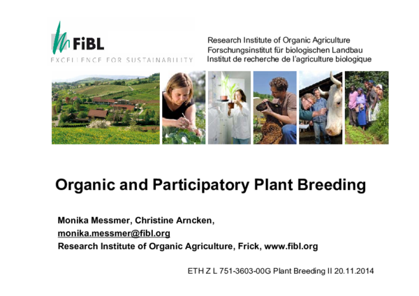 (PDF) Organic and Participatory Plant Breeding