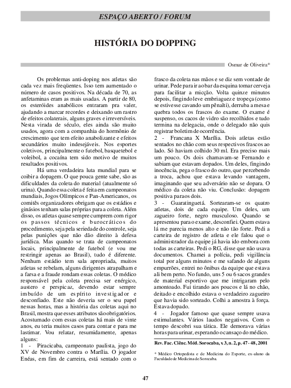 (PDF) História do dopping