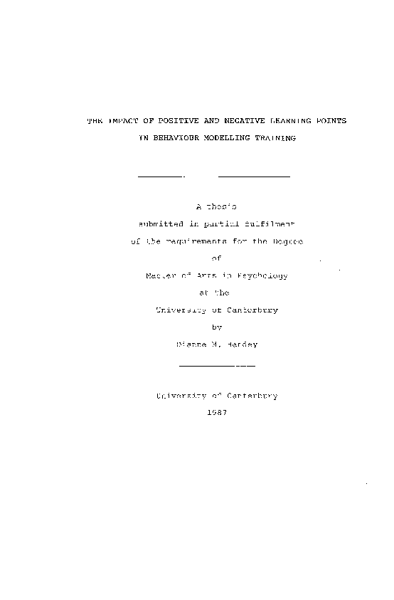 (PDF) The impact of positive and negative learning points in behaviour ...