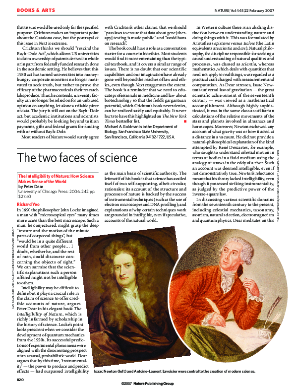 (PDF) The two faces of science