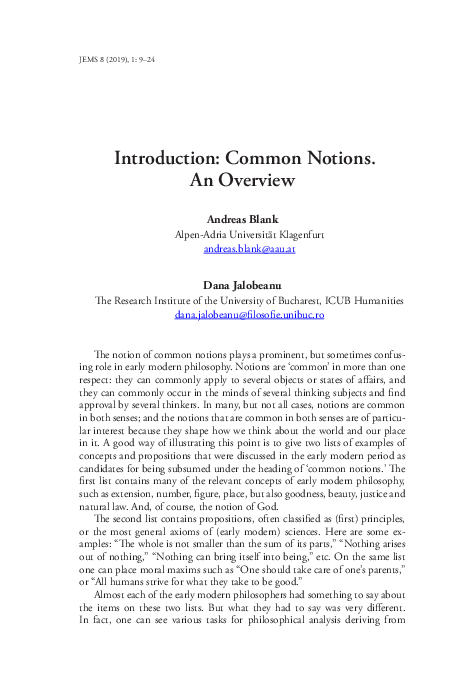 (PDF) Introduction: Common Notions. An Overview