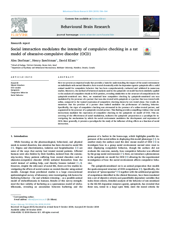 (PDF) Social interaction modulates the intensity of compulsive checking ...