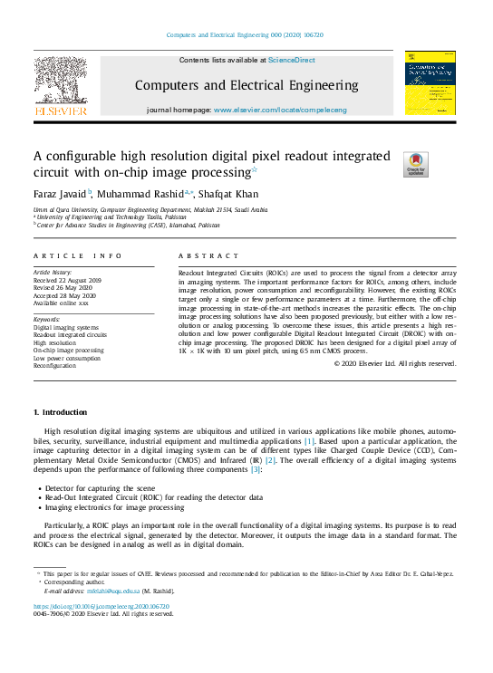 (PDF) A configurable high resolution digital pixel readout integrated circuit with on-chip image ...