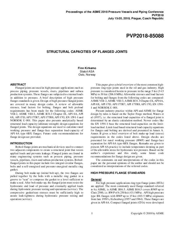 (PDF) Structural Capacities of Flanged Joints