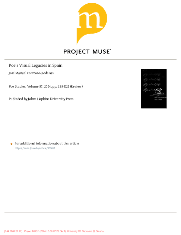 (PDF) Poe's Visual Legacies in Spain