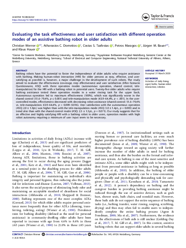 (PDF) Evaluating the task effectiveness and user satisfaction with different operation modes of ...