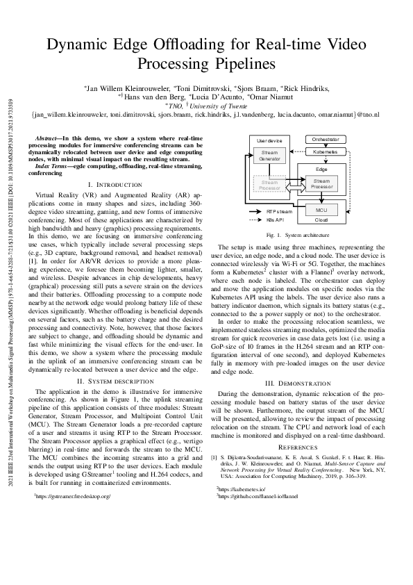 (PDF) Dynamic Edge Offloading for Real-time Video Processing Pipelines