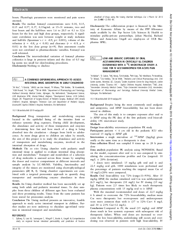 (PDF) P52 Low and erratic exposure of oral acetaminophen in critically ...