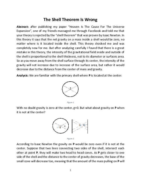 (PDF) The Shell Theorem Is Wrong