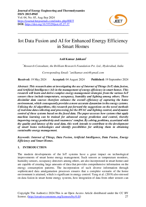 (PDF) IoT Data Fusion and AI for Enhanced Energy Efficiency in Smart Homes