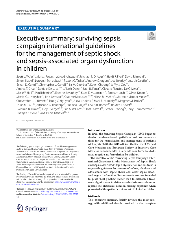(PDF) Executive summary: surviving sepsis campaign international ...