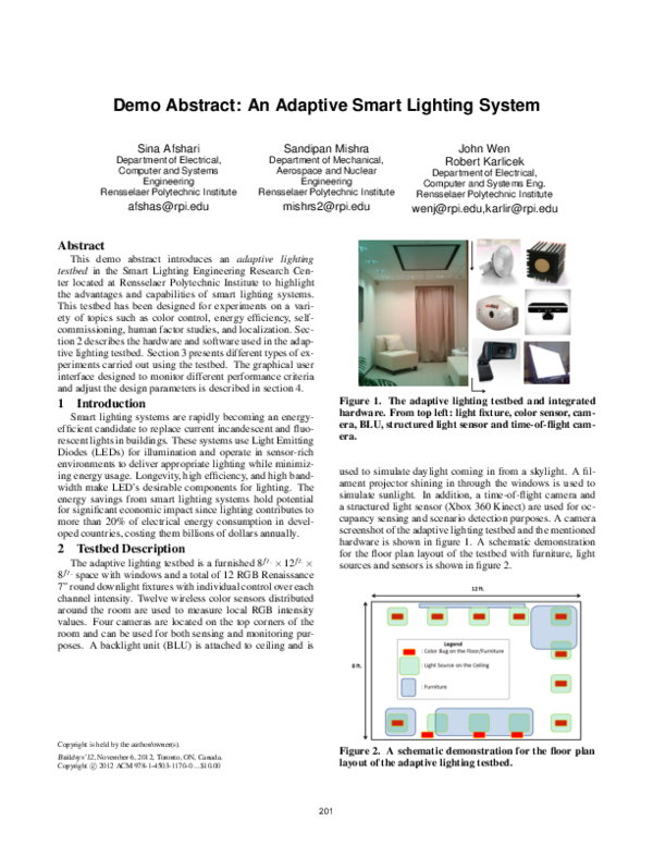 (PDF) An adaptive smart lighting system