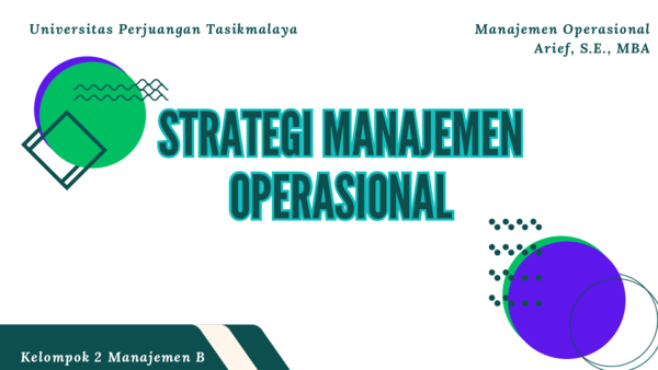 (PDF) PPT Strategi Manajemen Operasional