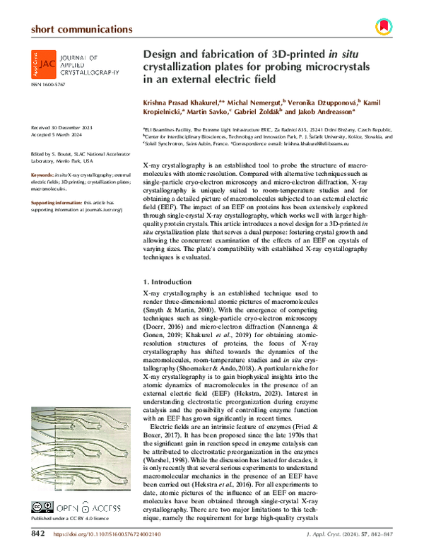 (PDF) Design and fabrication of 3D-printed in situ crystallization ...
