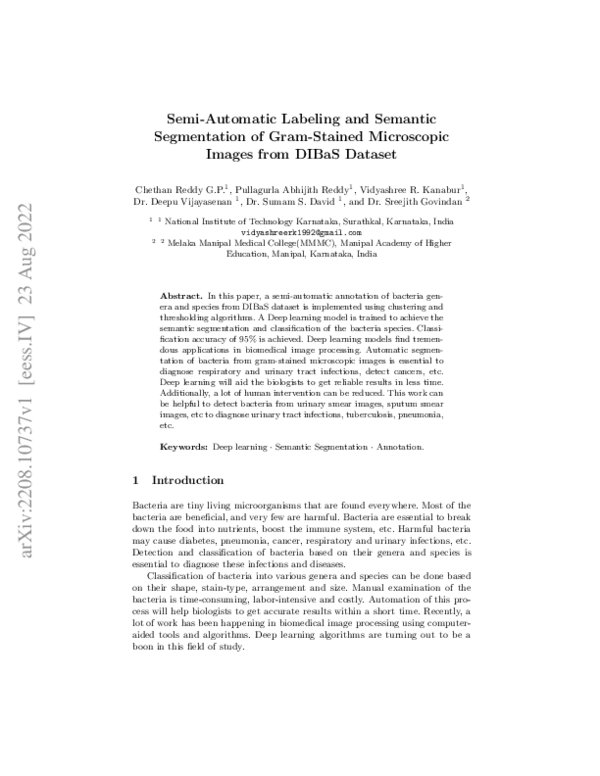 (PDF) Semi-Automatic Labeling and Semantic Segmentation of Gram-Stained ...