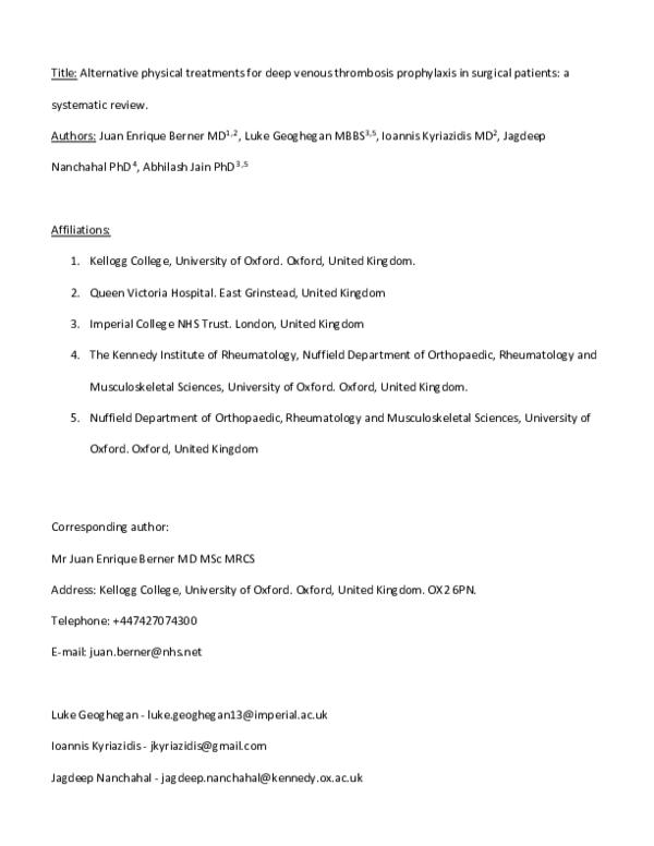 (PDF) Alternative physical treatments for deep venous thrombosis ...