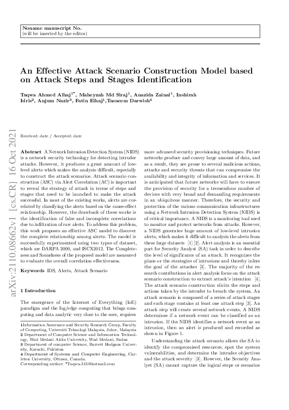 (PDF) An effective attack scenario construction model based on ...