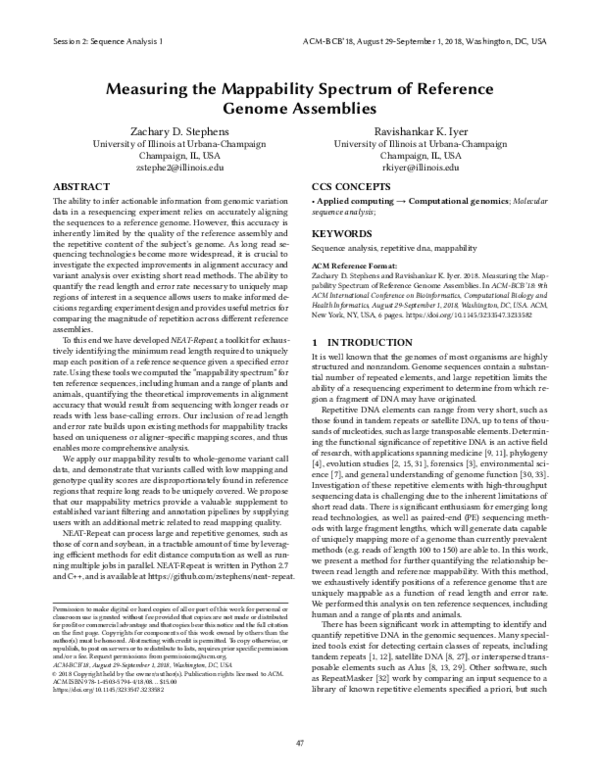 (PDF) Measuring the Mappability Spectrum of Reference Genome Assemblies