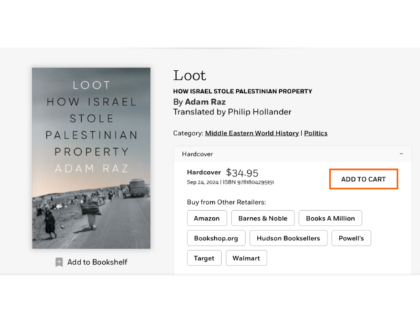 (PDF) Loot: How Israel Stole Palestinian Property by Adam Raz ...