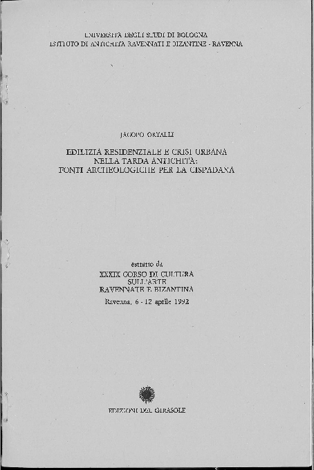 (PDF) Edilizia residenziale e crisi urbana nella tarda antichità: fonti ...