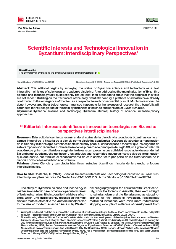 (PDF) Scientific Interests and Technological Innovation in Byzantium ...