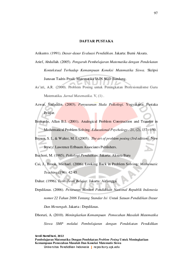 (PDF) Pembelajaran Matematika Dengan Pendekatan Problem Posing Untuk Meningkatkan Kemampuan ...