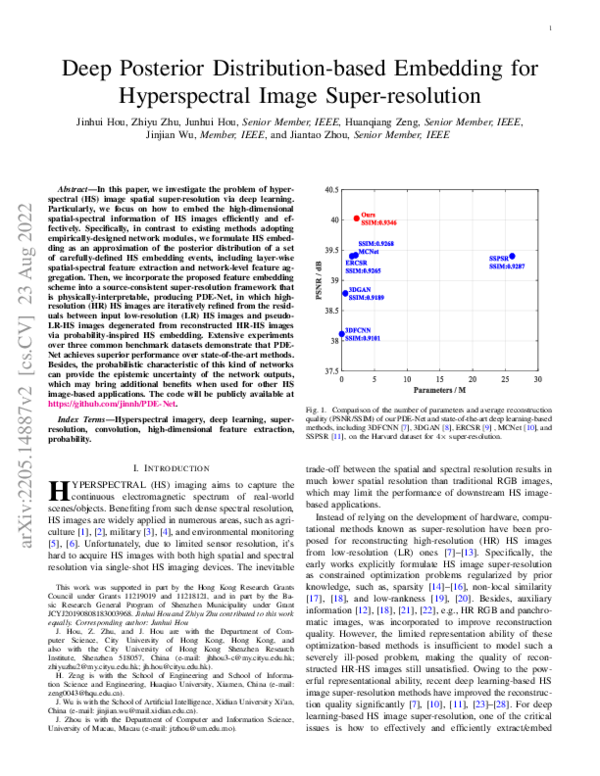 (PDF) Deep Posterior Distribution-Based Embedding for Hyperspectral ...