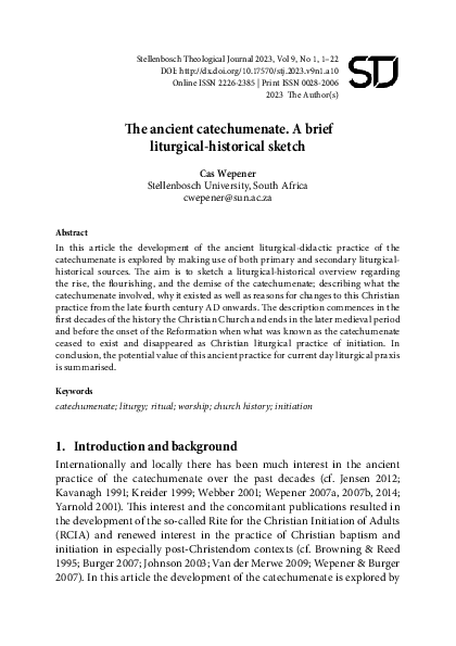 (PDF) Ancient Catechumenate